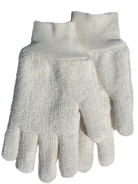 Loop-Out Cotton Yarn Reversible Knit Wrist Light Weight Gloves On ...